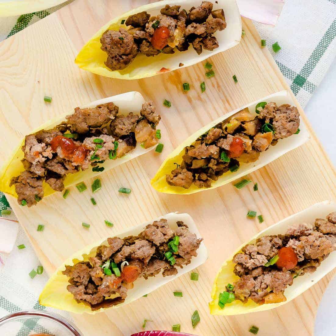 Ground Beef & Mushroom Endive | 20 Minutes