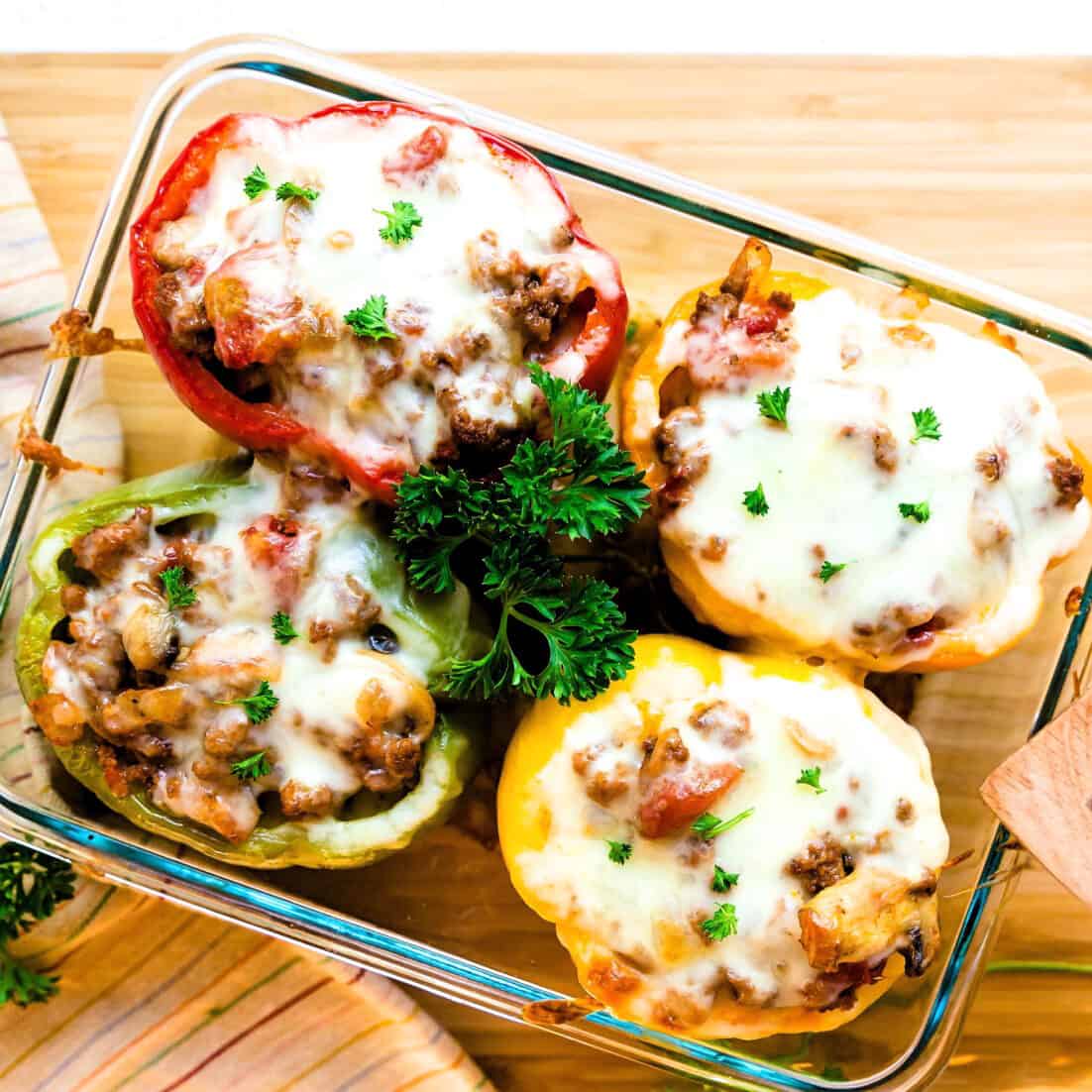 Ground Beef Stuffed Bell Peppers | 45 Minutes