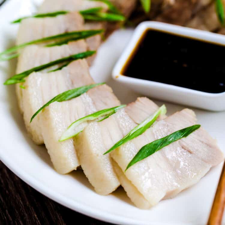 Boiled Pork Belly with Soy Garlic Sauce | 45 Minutes