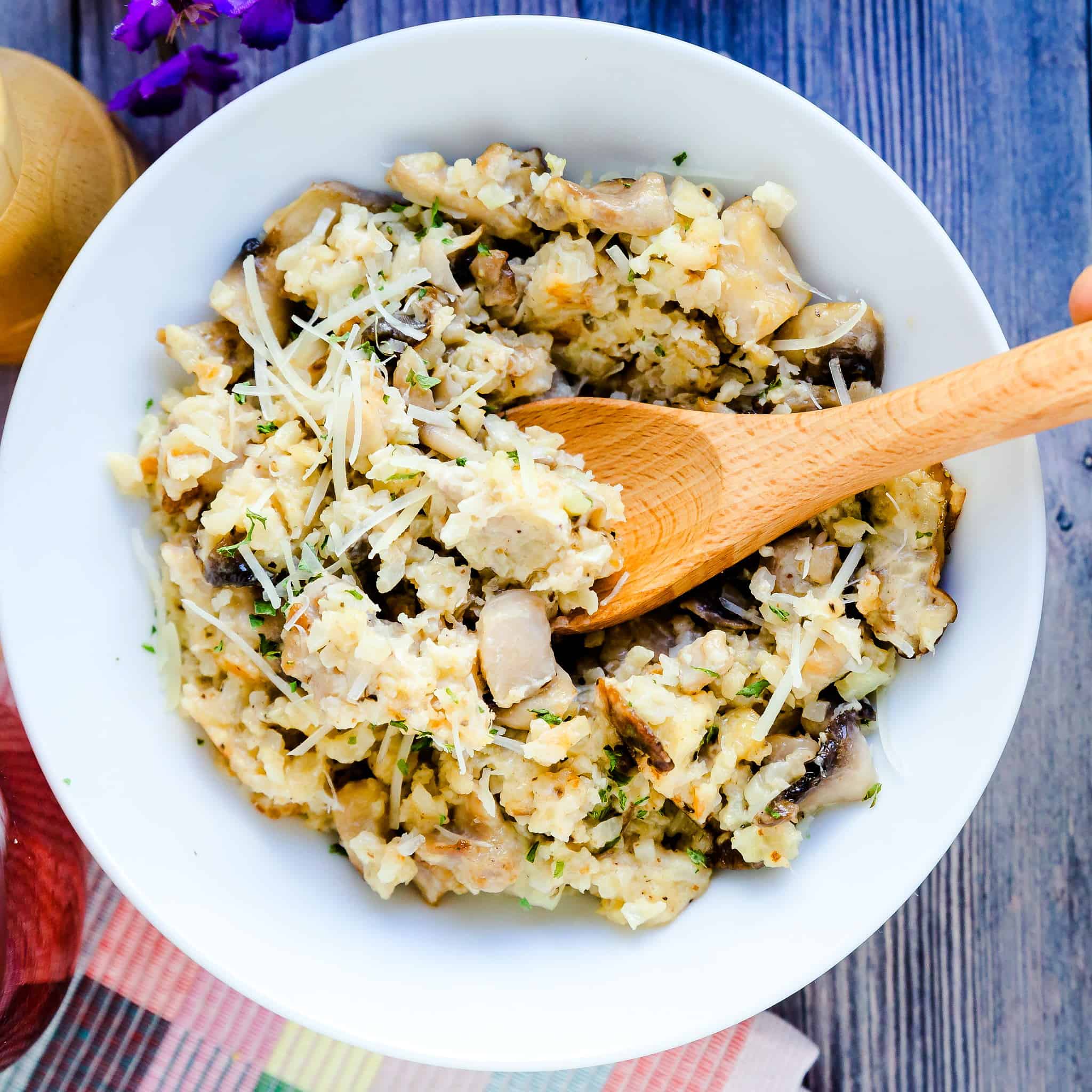 Chicken Mushroom Risotto | 10 Minutes