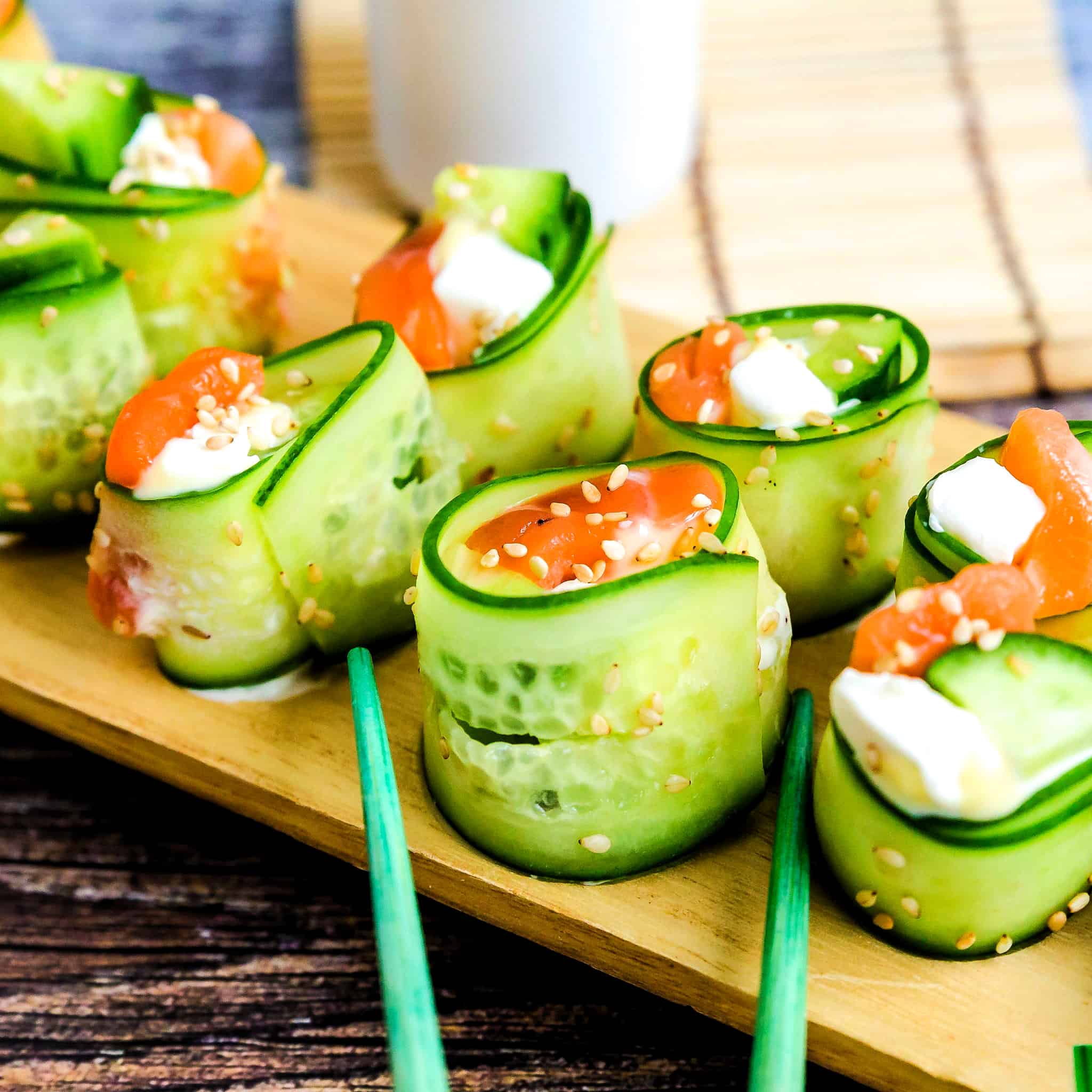 Cucumber Wrapped Philly Roll | 10 Minutes