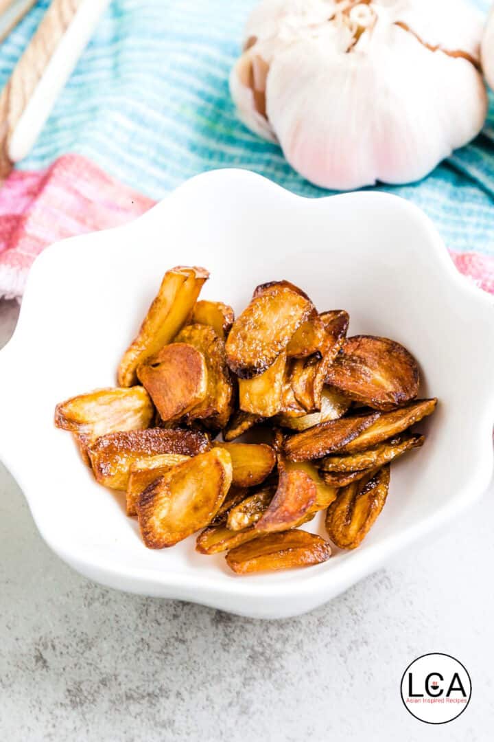 Fried Garlic Chips | 3 Minutes