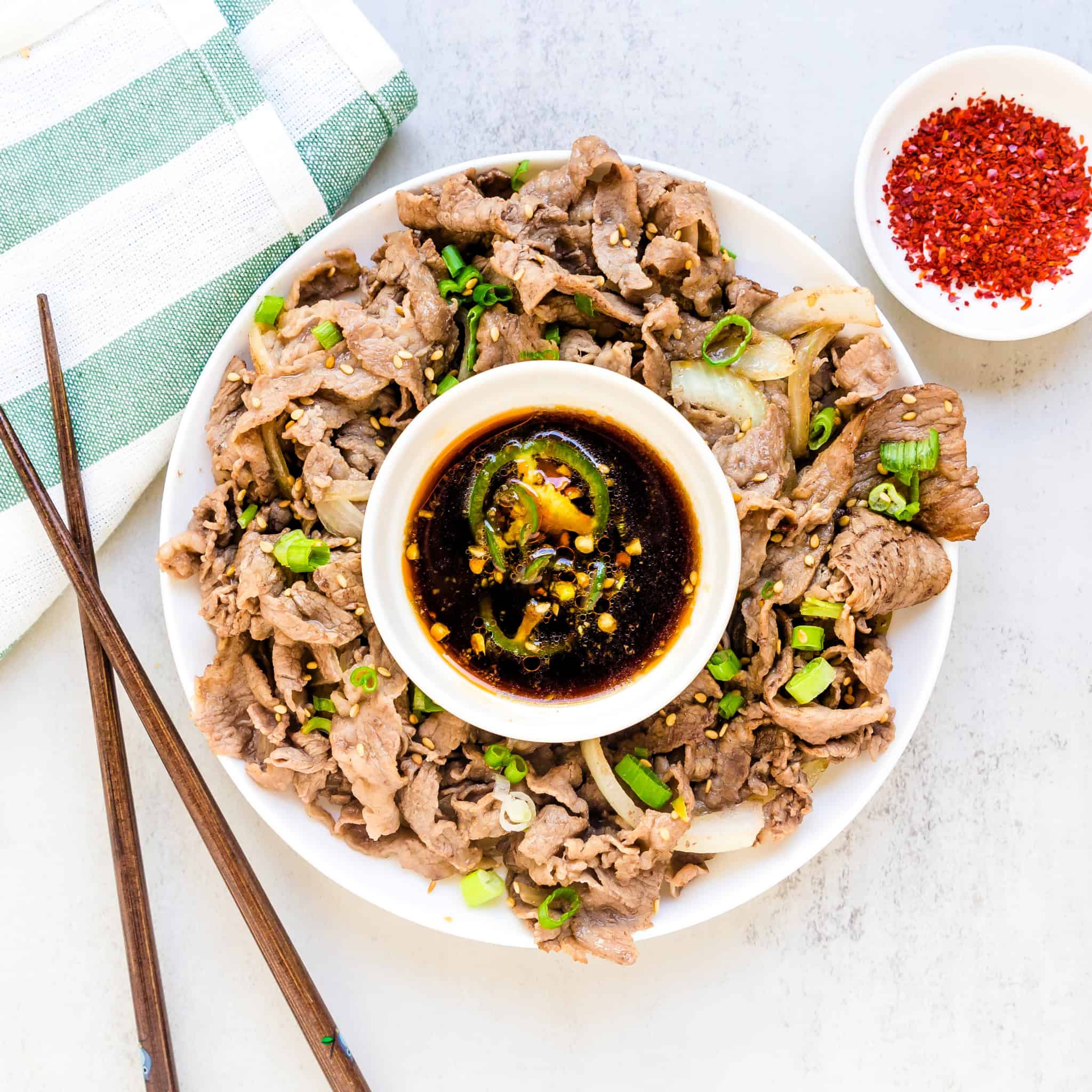 Spicy Korean Brisket Chadol | 5 Minutes
