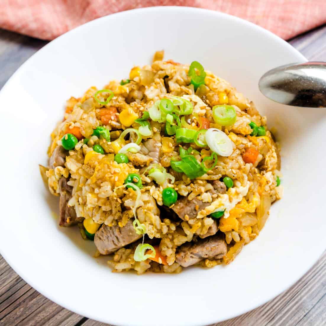 Japanese Hibachi Steak Fried Rice | 10 Minutes